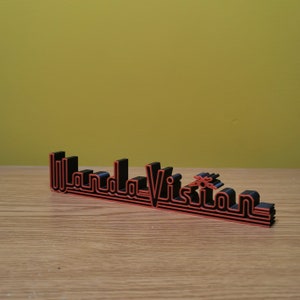 Wandavision Logo Sign - Marvel - Comic - 3D Printed- Collectible - Etsy