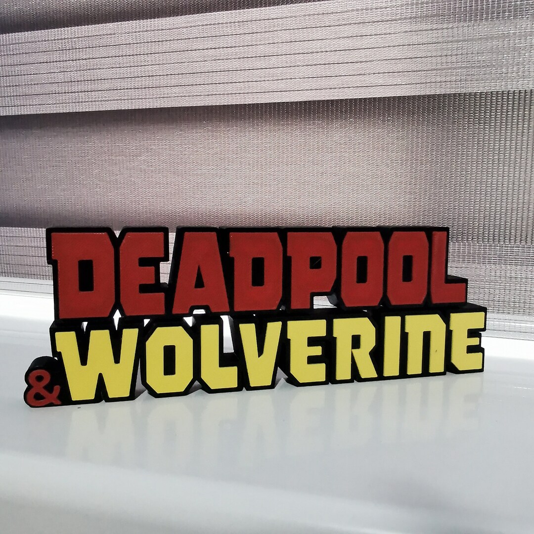 Deadpool & Wolverine Sign Deadpool 3 Marvel Comic 3D Printed ...