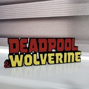 Deadpool & Wolverine Sign Deadpool 3 Marvel Comic 3D Printed ...