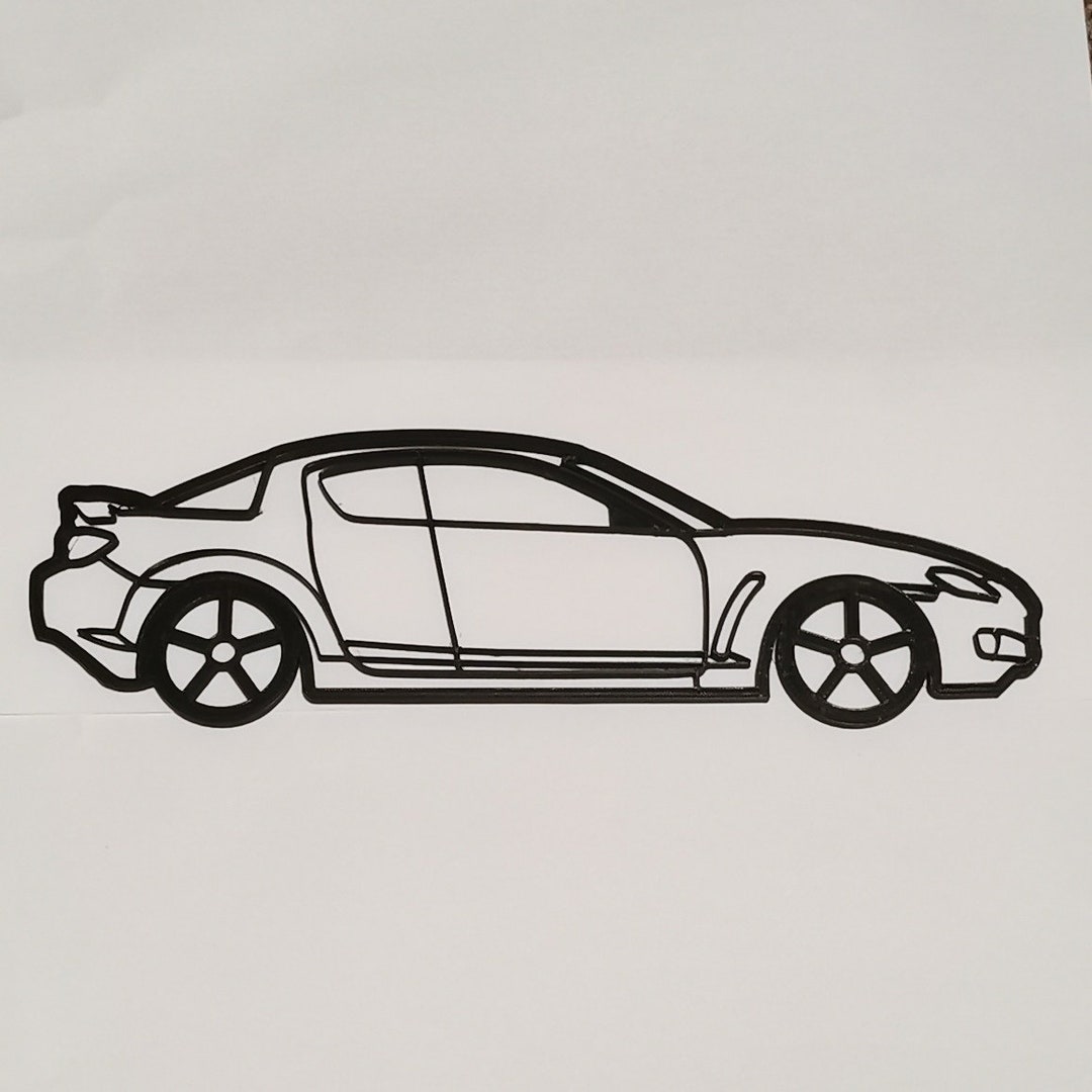 Mazda RX-8 Wall Racer! - 3D Printed - Wall Art - Gift - Etsy
