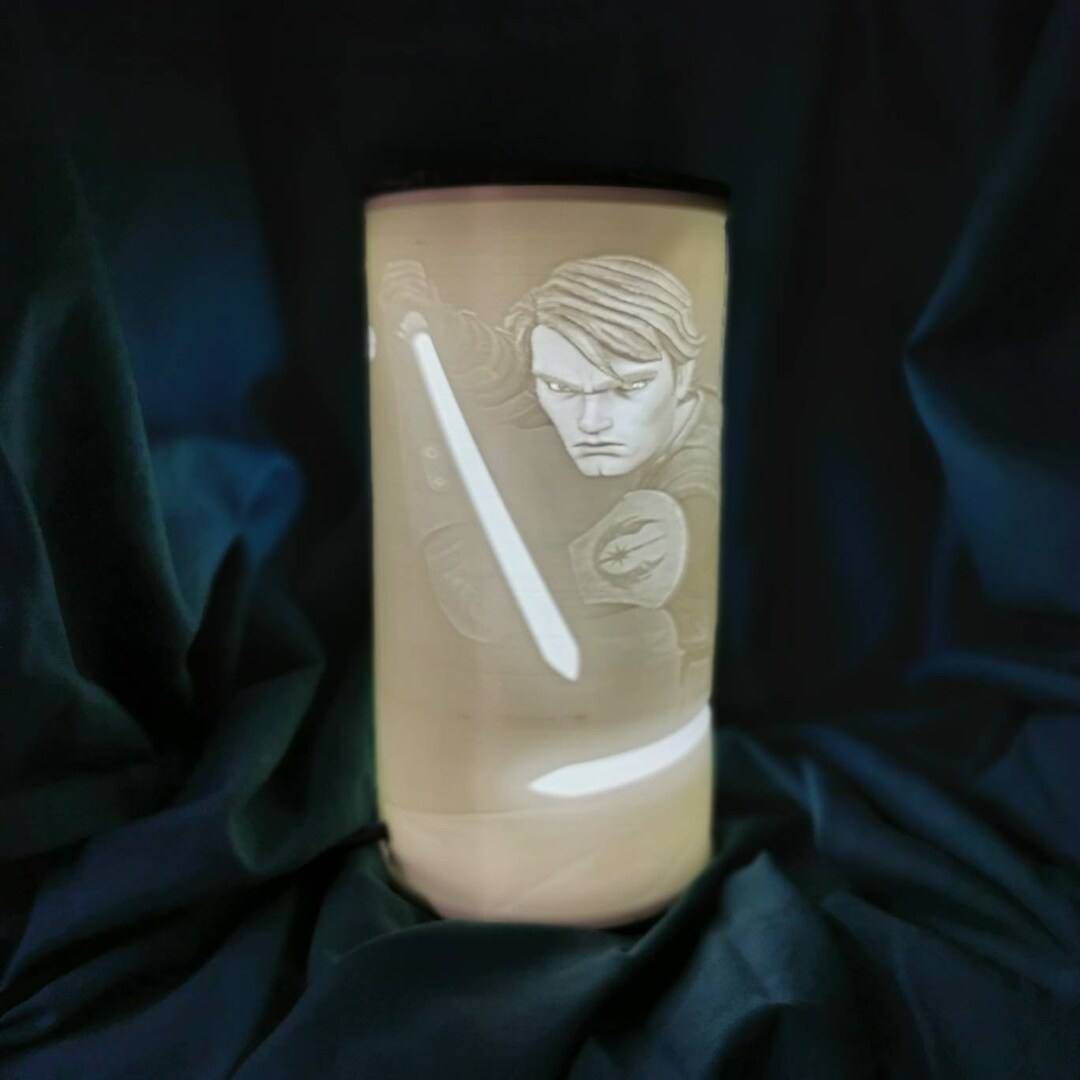 The Clone Wars Trio Cylinder Lithophane Poster Art 3D Printed Display ...