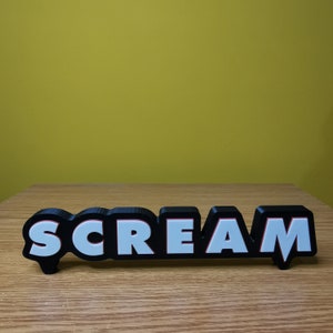 Scream (1-6) Movie Logo Sign - Collectible - 3D Printed - Etsy