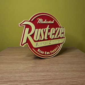 Cars Rusteze Sign Logo - Automotive Animated Movie Inspired Sign - Etsy