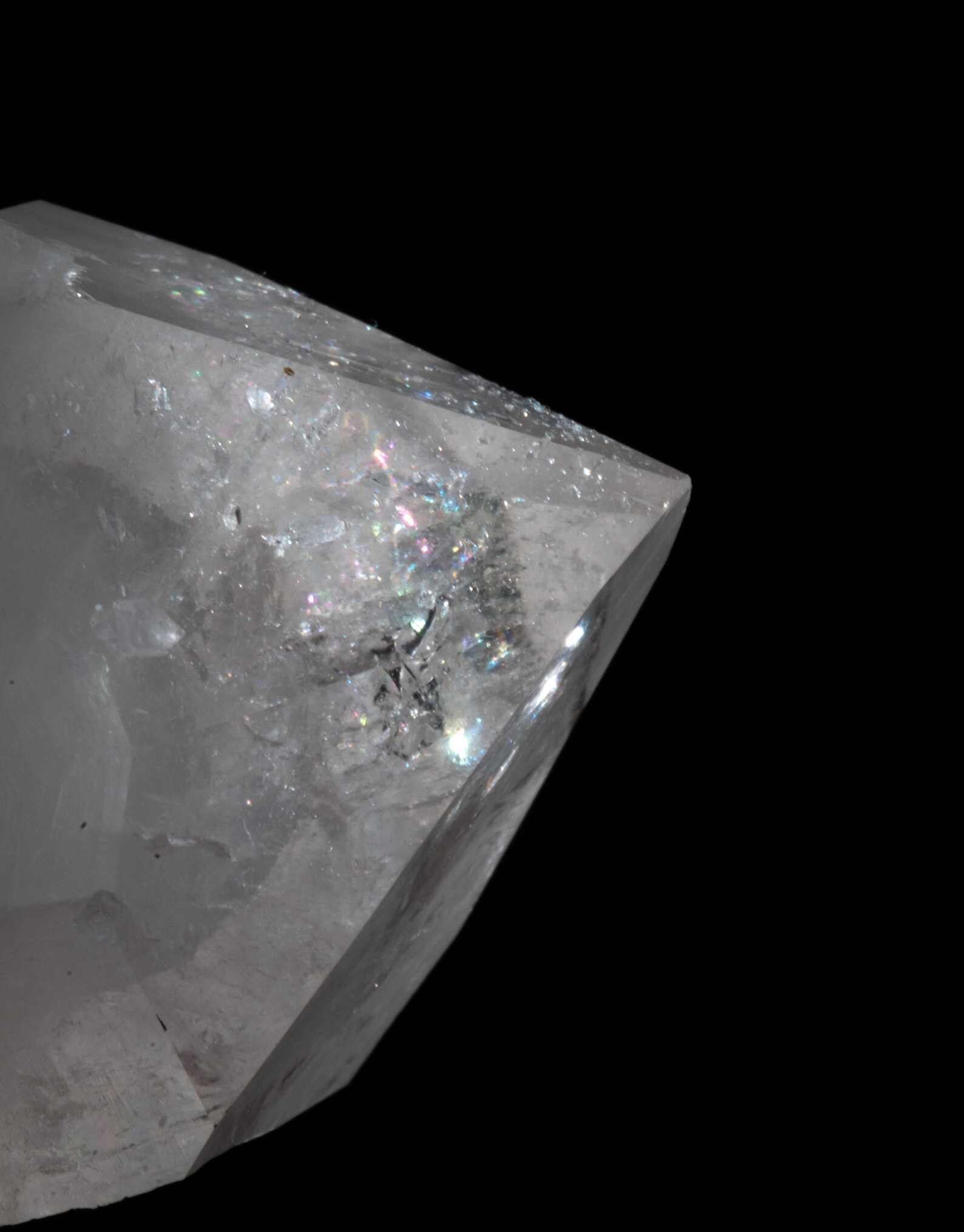 Arkansas Quartz Crystal - Milky Channel Keyhole Rainbow Point - Etsy