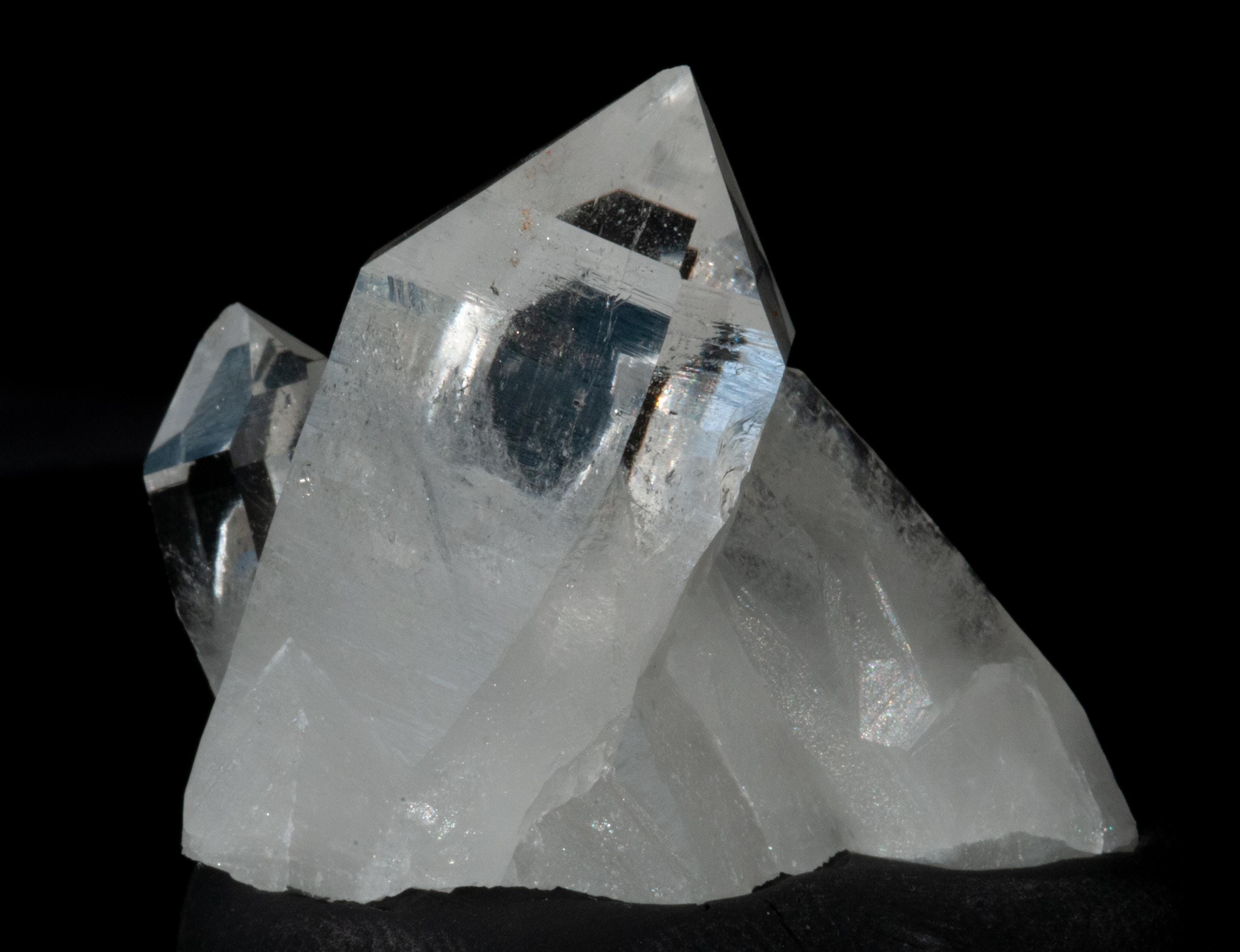 Arkansas Quartz Crystal - Clear Mini Cluster With Rainbow - Etsy