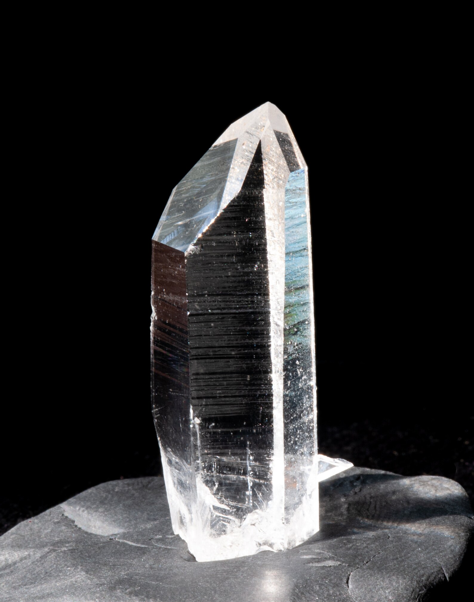 Silver Light Channel Lemurian Quartz Clear Single Point Crystal From ...