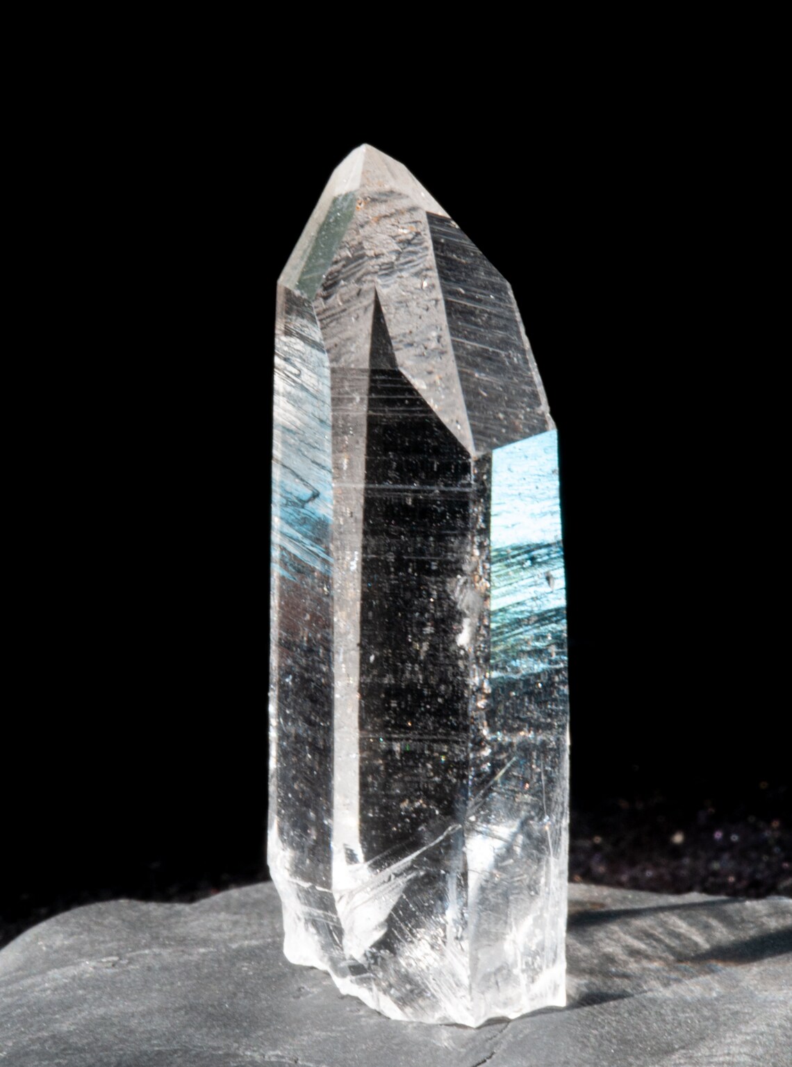 Silver Light Channel Lemurian Quartz Clear Single Point Crystal From ...
