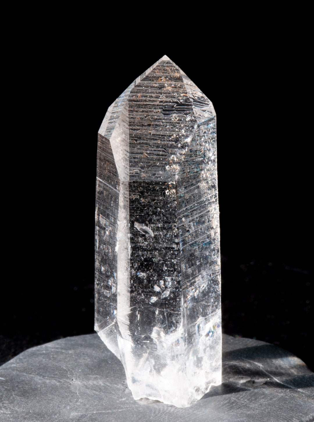 Silver Light Channel Lemurian Quartz Clear Single Point Crystal From ...