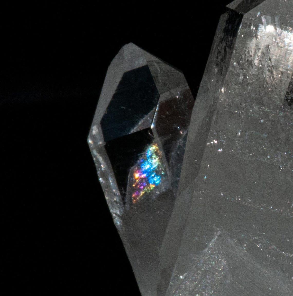 Arkansas Quartz Crystal - Clear Mini Cluster With Rainbow - Etsy