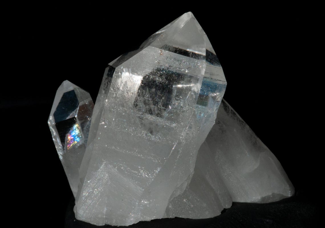 Arkansas Quartz Crystal - Clear Mini Cluster With Rainbow - Etsy