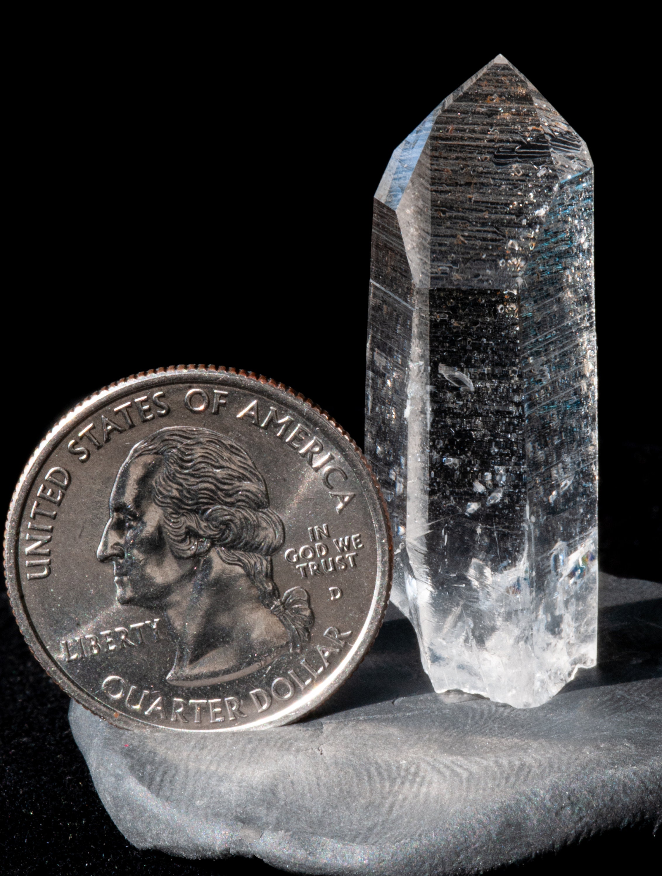 Silver Light Channel Lemurian Quartz Clear Single Point Crystal From ...