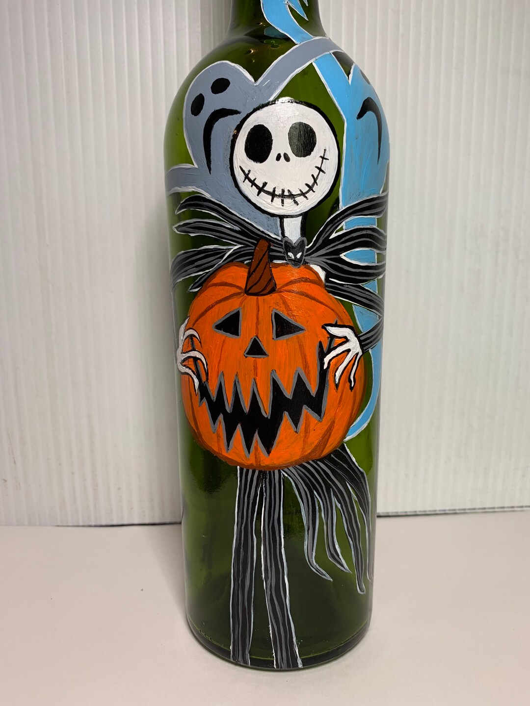Nightmare Before Christmas Hand Painted Wine Bottle - Etsy