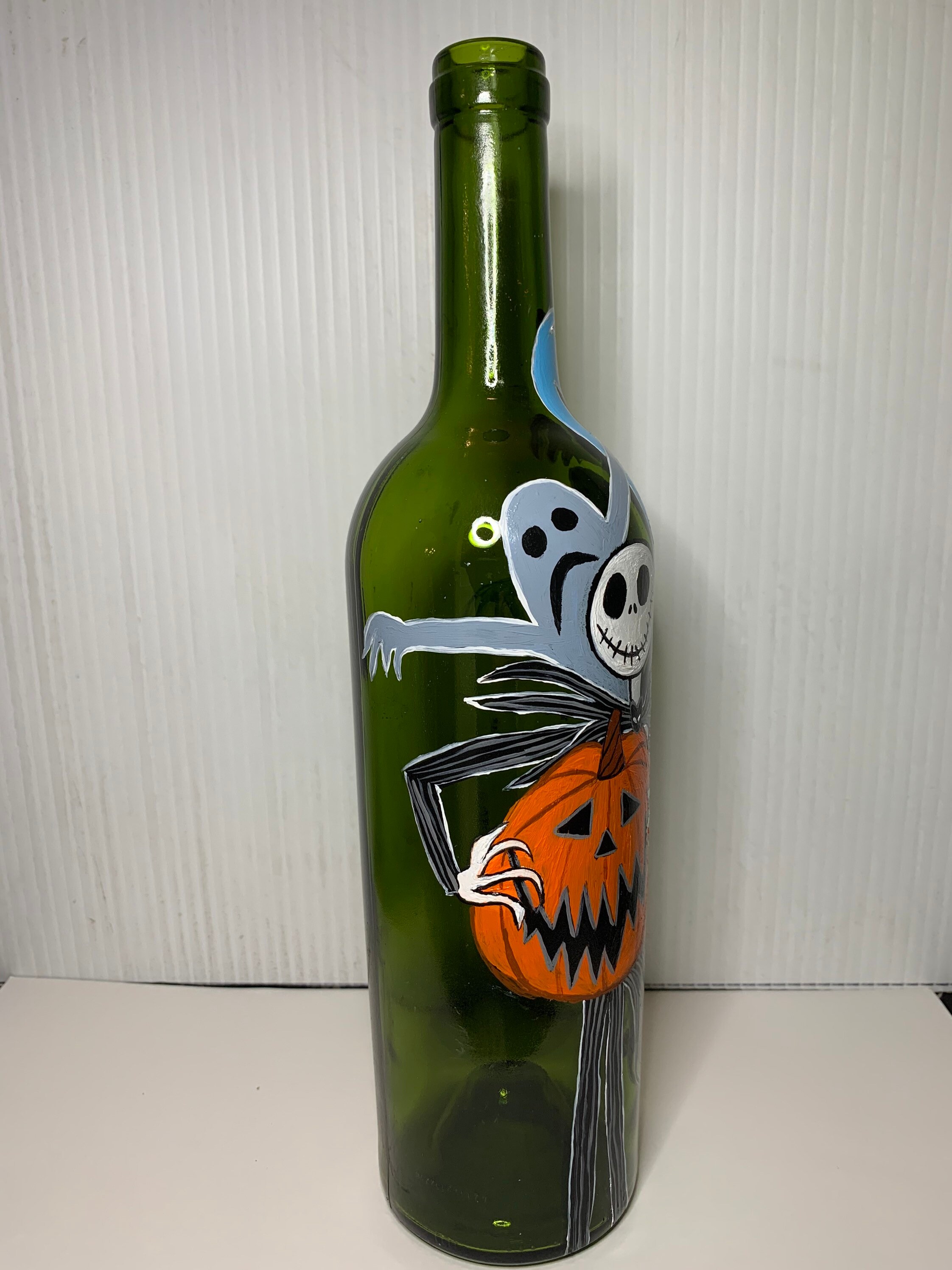 Nightmare Before Christmas Hand Painted Wine Bottle - Etsy