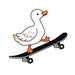 Skateboarding Duck Decal Sticker - Etsy