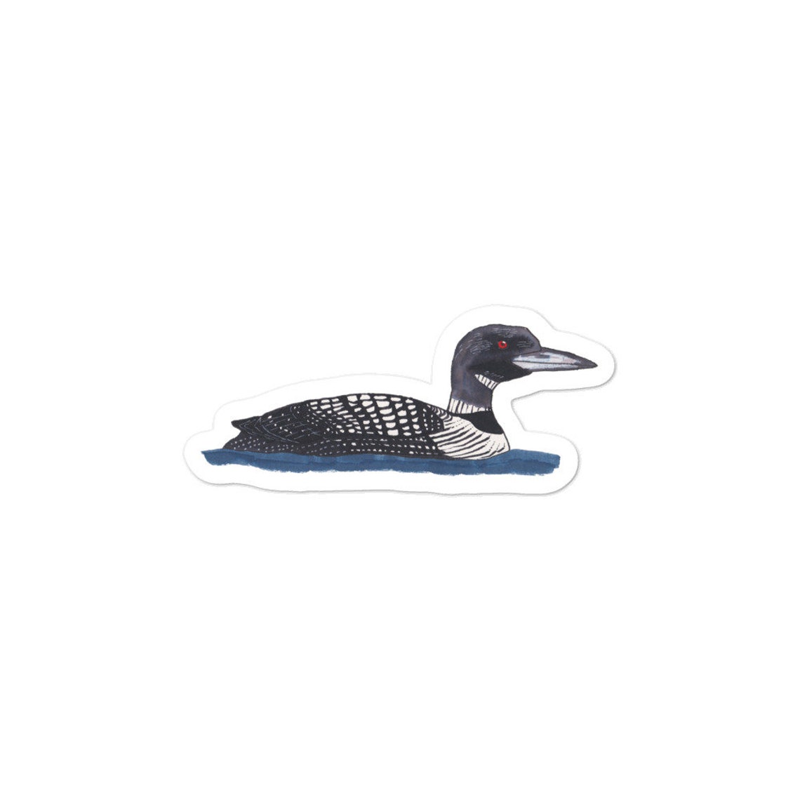 Common Loon Decal Watercolor Bird Art Bird Sticker Cute Animal Decal - Etsy