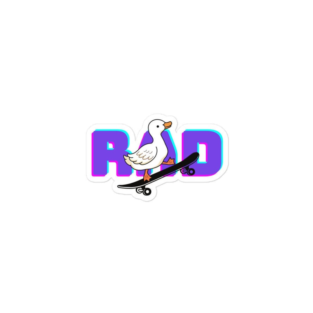 Rad Skateboarding Duck Sticker Decal - Etsy