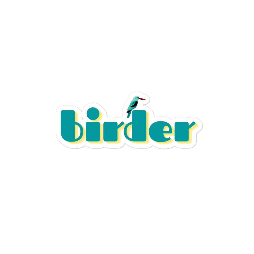 Birder Decal With Bird - Birding Sticker - Bird Lover - Etsy