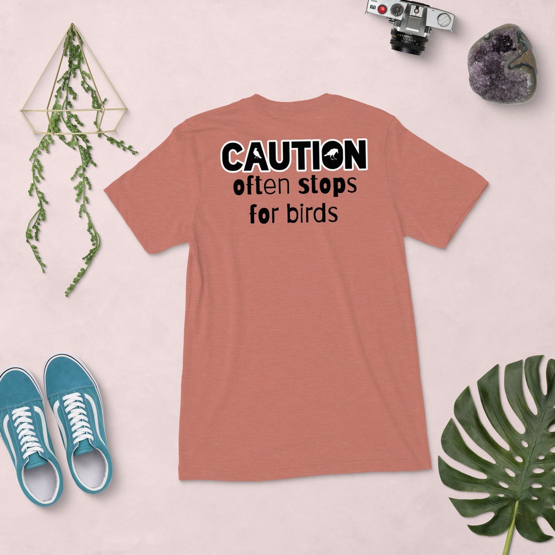Funny Birdwatcher Caution Shirt Gift - Short Sleeve T-shirt - Etsy