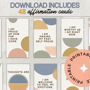 Printable Minimalist Affirmation Cards | Affirmation Deck Download ...