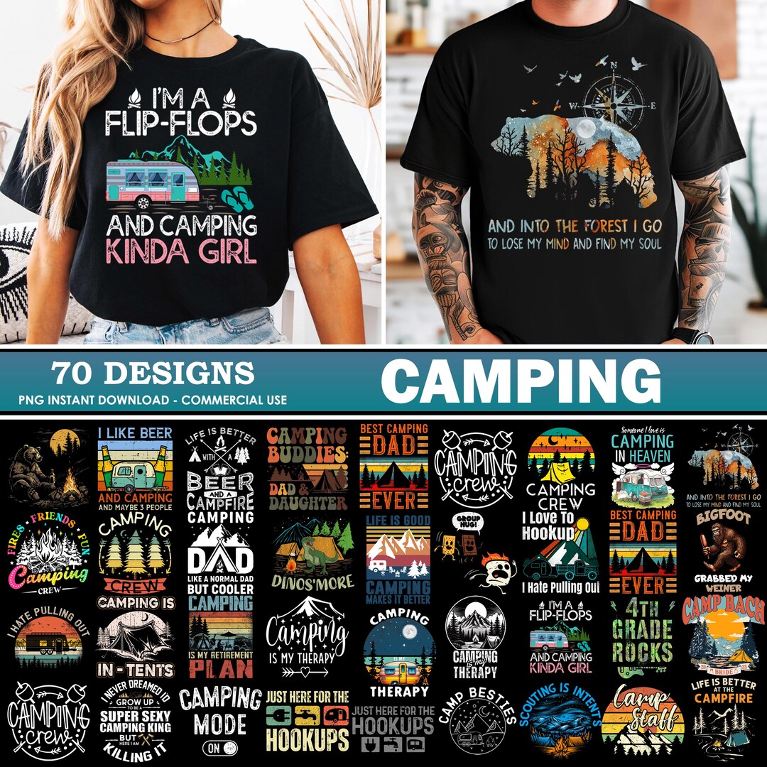 70 Camping Png Bundle Designs, Camper Life, Caping Shirt Designs ...