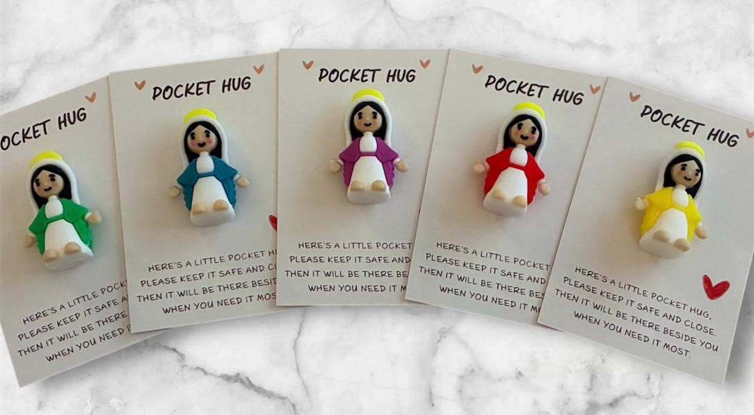 Mini Mary Pocket Hug, Christian Gift With Prayer Card - Etsy