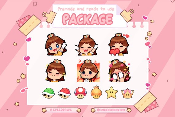 Cute Super Mario Emote and Badges Set for Twitch Streamers - Etsy