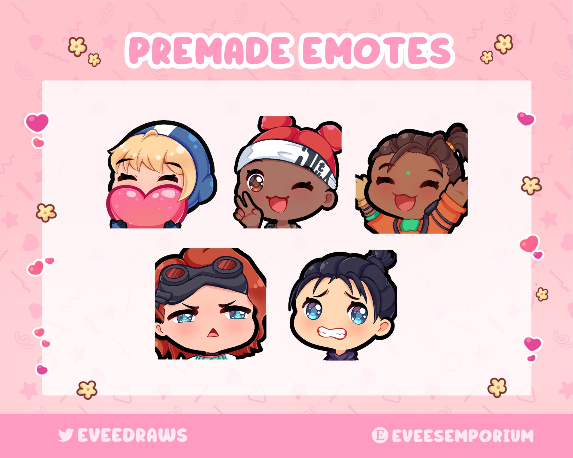 Cute Apex Legends Emotes / Emojis for Twitch Streamers, Youtubers ...