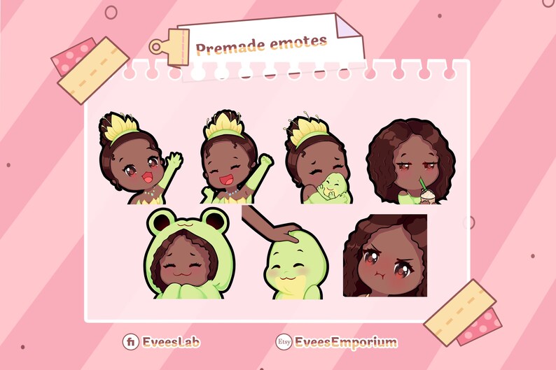 Buy Disney Tiana Emotes / Emojis for Twitch Streamers, Youtubers ...