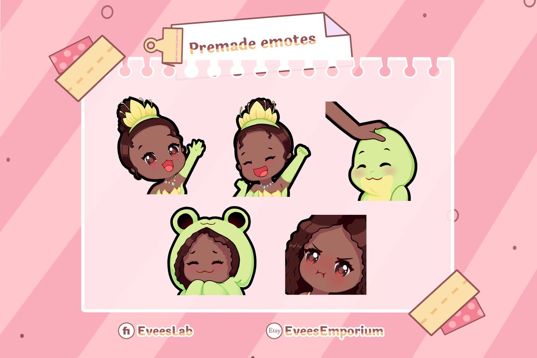 Disney Tiana Emotes / Emojis for Twitch Streamers, Youtubers, Discord ...