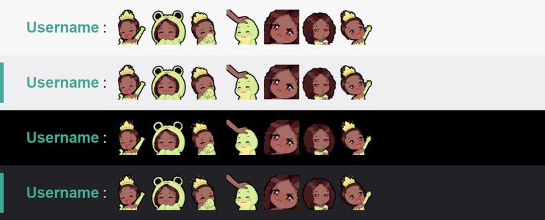 Disney Tiana Emotes / Emojis for Twitch Streamers Youtubers - Etsy