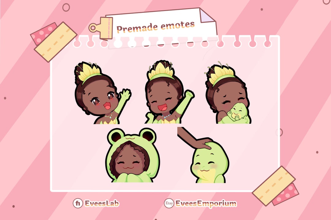 Disney Tiana Emotes / Emojis for Twitch Streamers, Youtubers, Discord ...