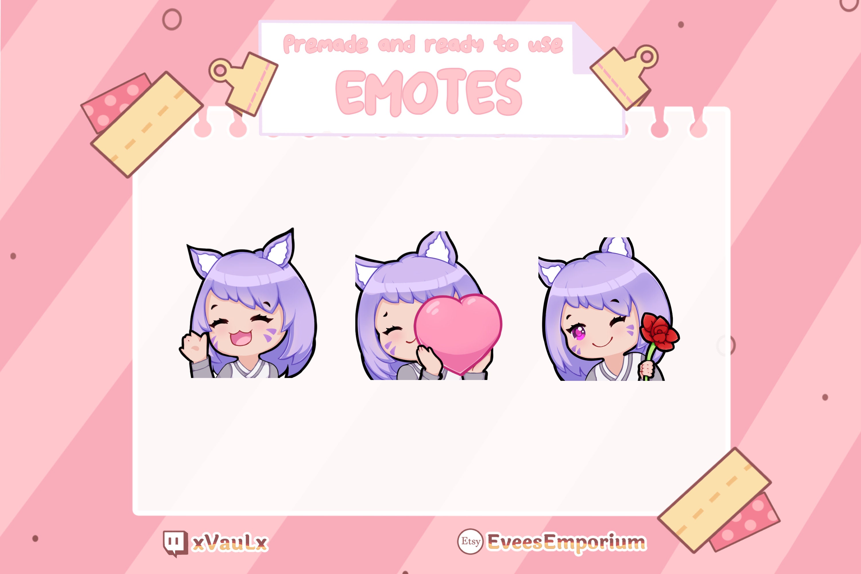 Cute D.va Emotes / Emojis for Twitch Streamers, Youtubers, Discord ...