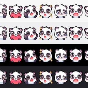 Cute Panda Emotes / Emojis for Twitch Streamers, Youtubers, Discord ...