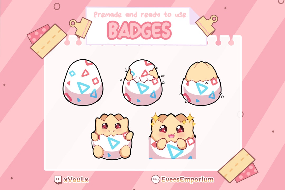Togepi Pokémon Sub Badges / Bit Badges for Twitch Streamers, Youtubers ...