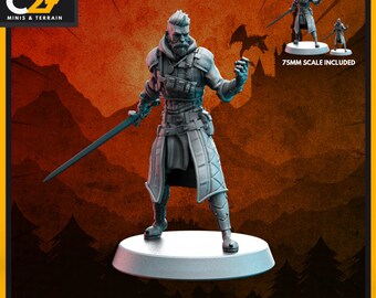 Blood Hunter thorne Solaris Miniature for Dungeons - Etsy