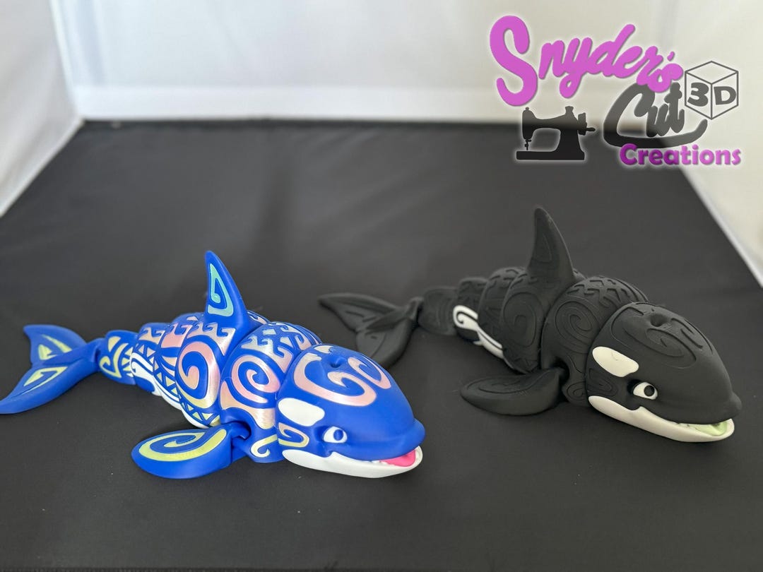 3D Printed Tattoo Orca Whale Designed by Flexi Factory Printed and Made ...