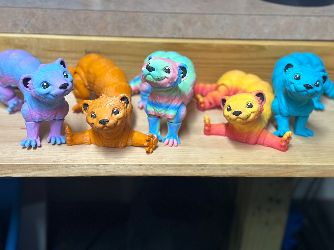 Flexible Ferrets Articulating Fidget Ferrets Cute Ferrets - Etsy