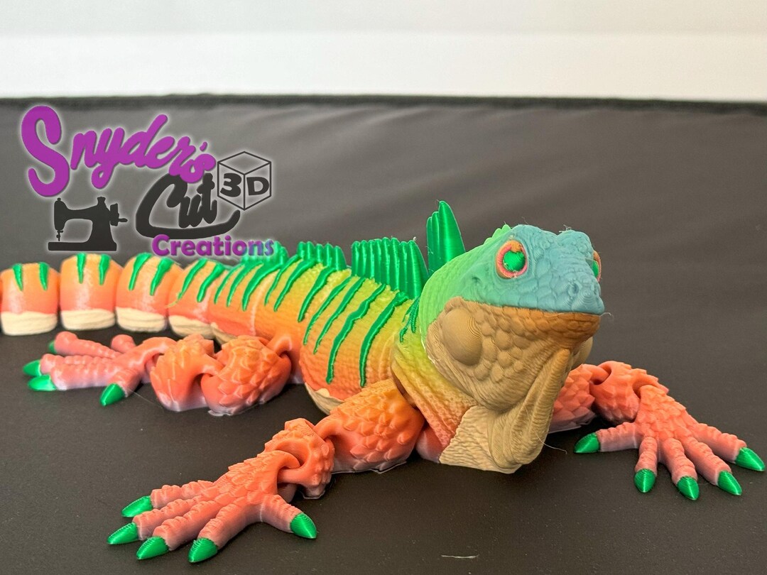 3D Printed Iguana Designed by Toonz Factory Printed and Made in USA by ...