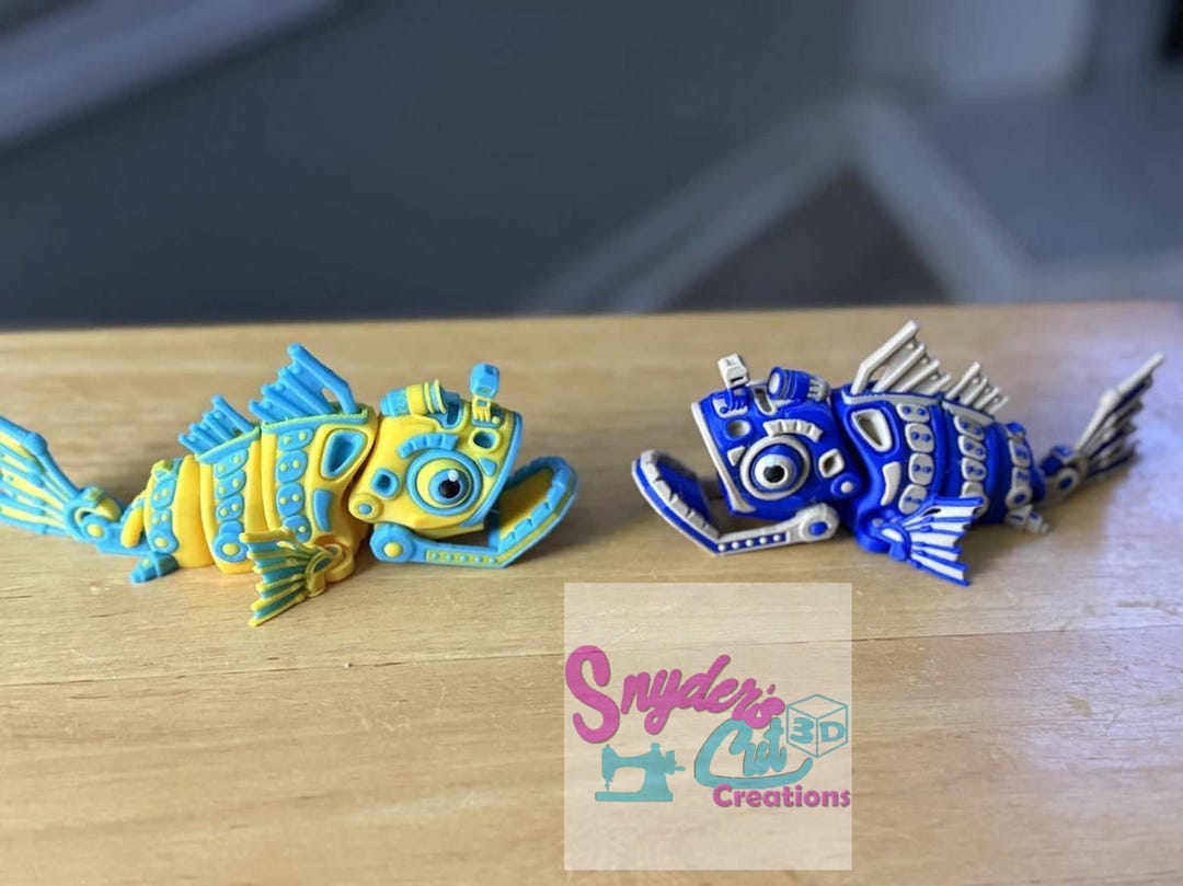 3D Printed Sealife Cyber Angler Fish by Flexi Factory - Etsy