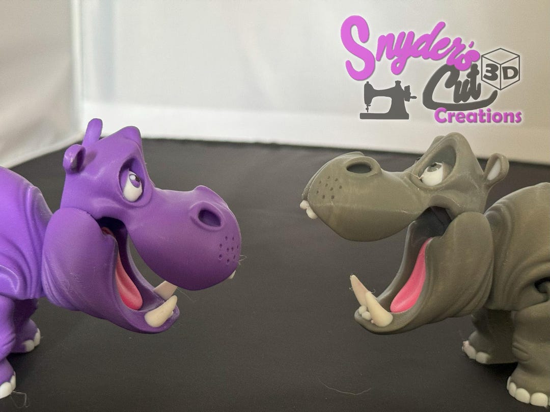 3D Printed Hippo Designed by Flexi Factory Printed and Made in USA by ...