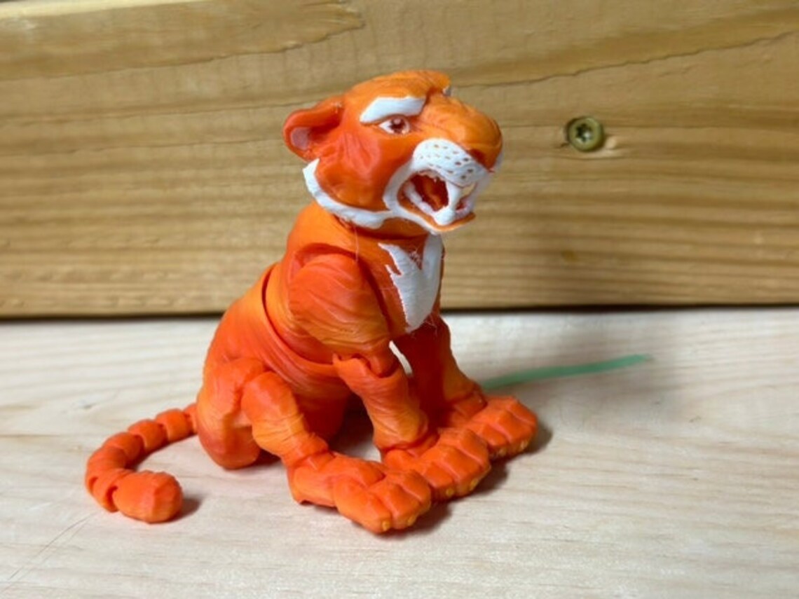 Roaring Articulating Tiger Flexi Fidget Tiger Roaring Tiger - Etsy
