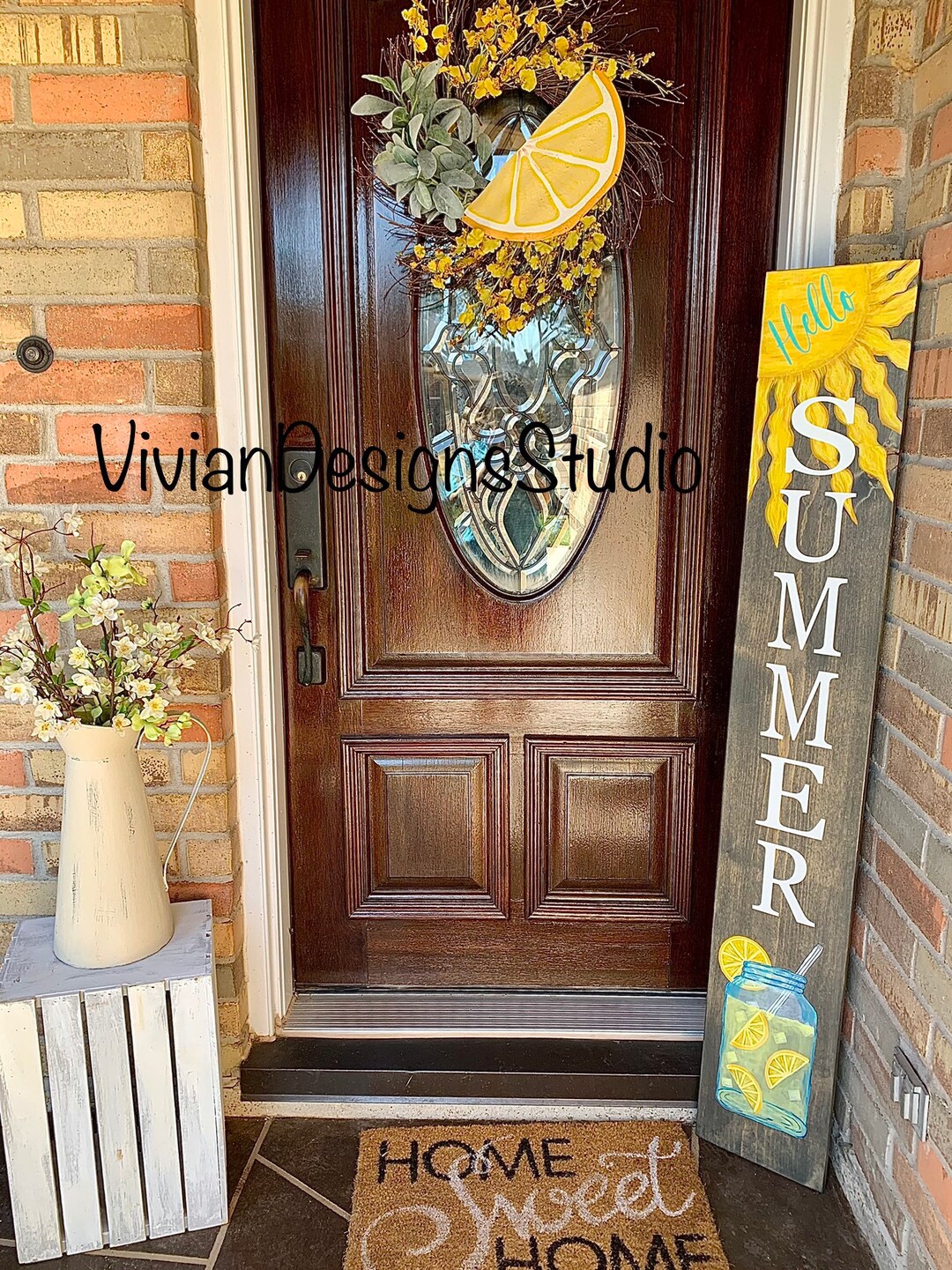 Hello Summer Lemonade Porch Leaner ,summer Sign ,summer Porch Sign ...
