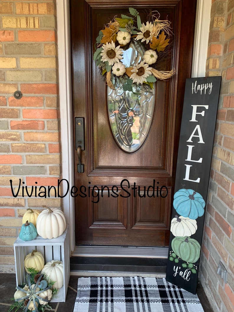Fall Porch Sign“happy Fall Y’all” Farmhouse Style ,welcome Fall Porch ...