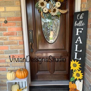 Fall Porch Sign “oh Hello Fall”sign, Fall Porch Sign , Fall Sign ...