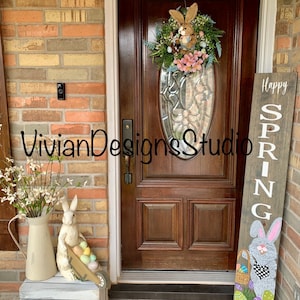 Spring Porch Leaner Handmade Easter Home Decor “happy Spring”,spring ...