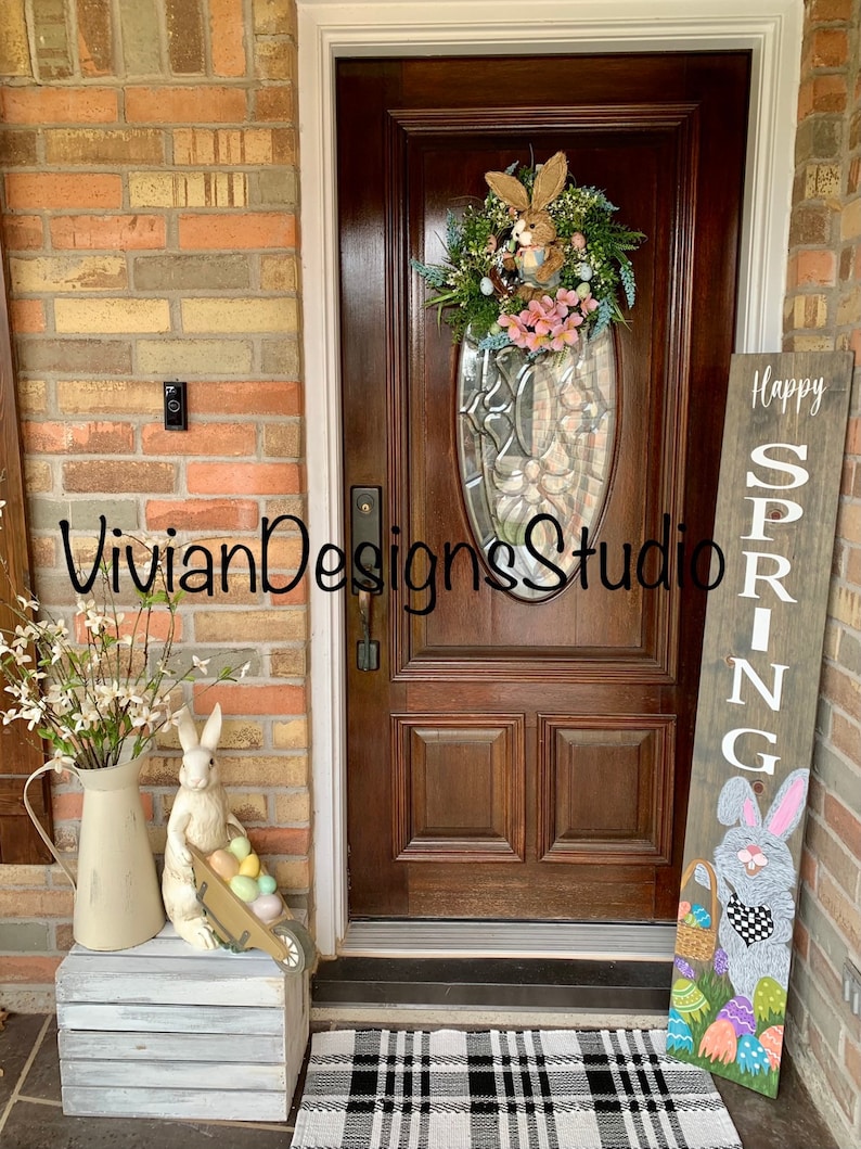 Spring Porch Leaner Handmade Easter Home Decor happy Spring,spring ...
