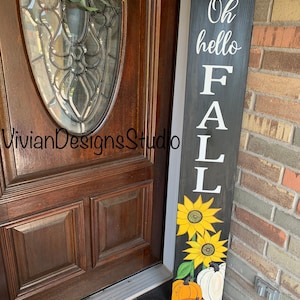 Fall Porch Sign “oh Hello Fall”sign, Fall Porch Sign , Fall Sign ...