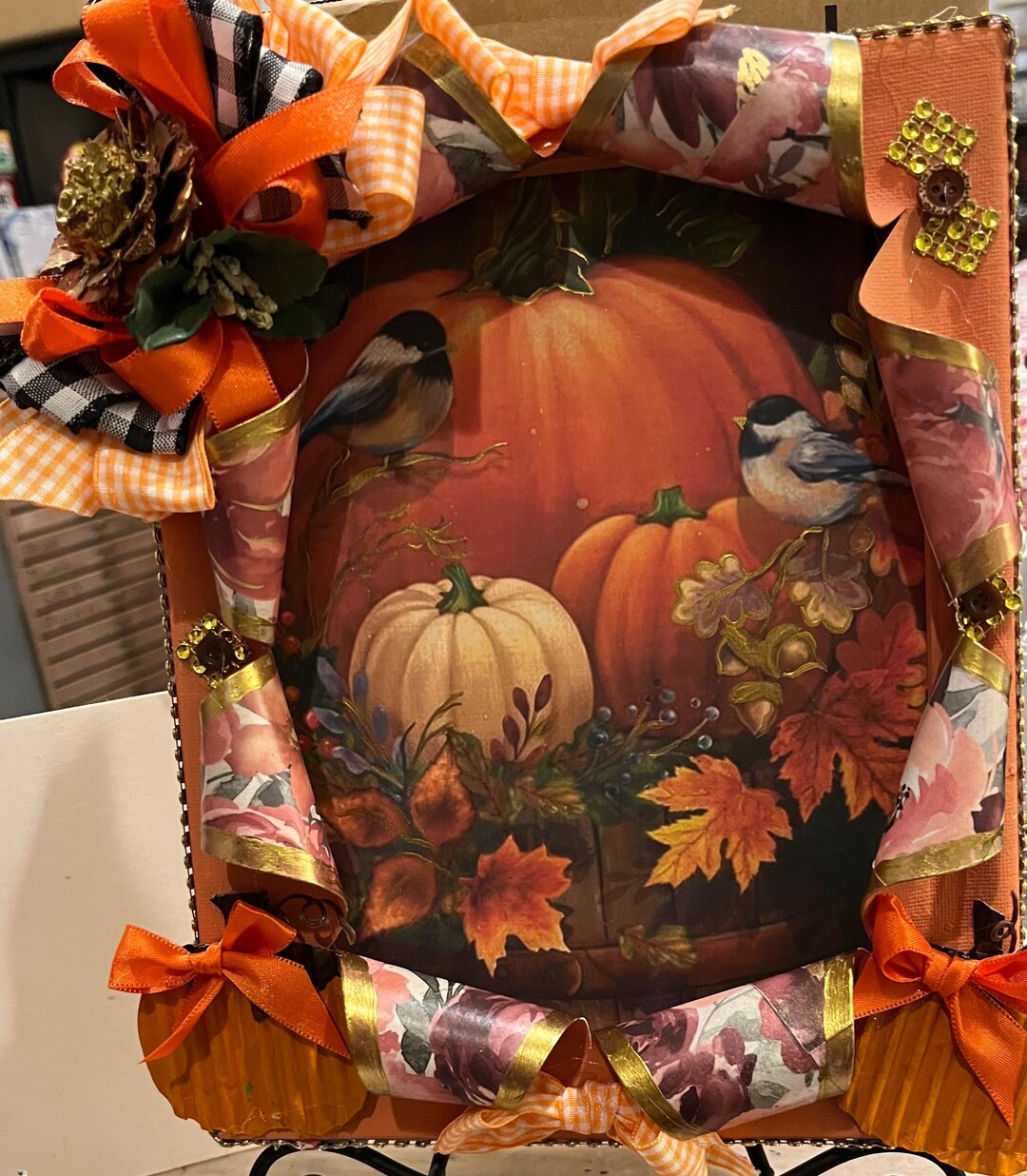 Exploding Canvas of Fall Decor With Pumpkins - Etsy