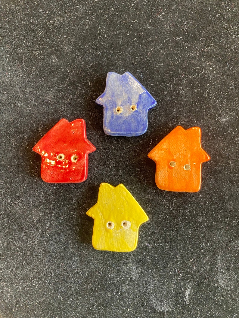 House Buttons Set of 4 - Etsy