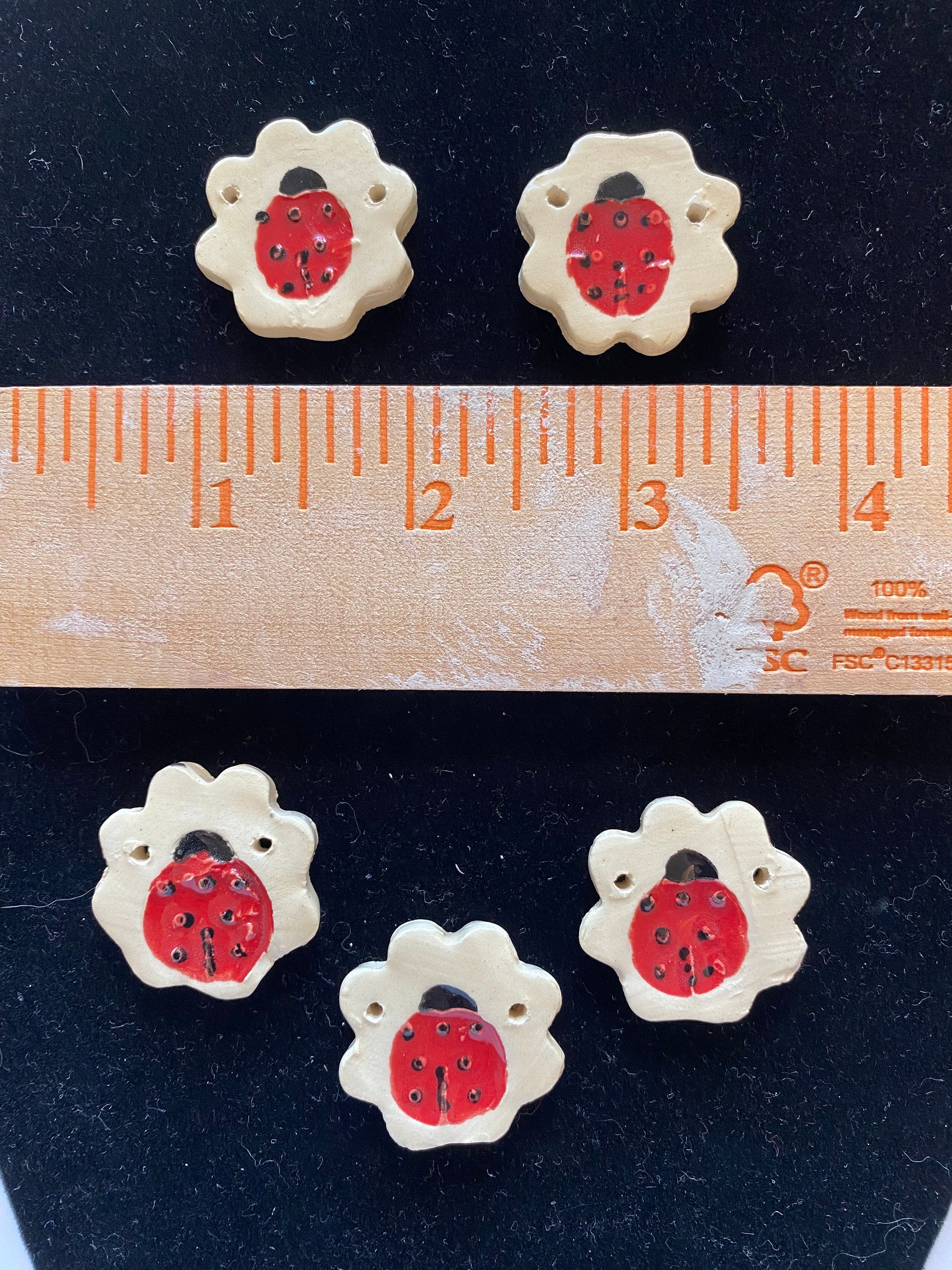 Ladybug Buttons - Etsy